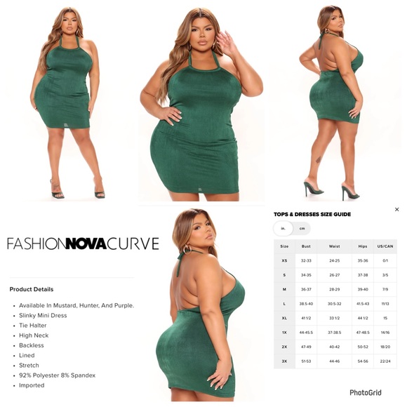 Fashion Nova | Dresses | Fashion Nova 3x Plus Size Hunter Green Make A ...